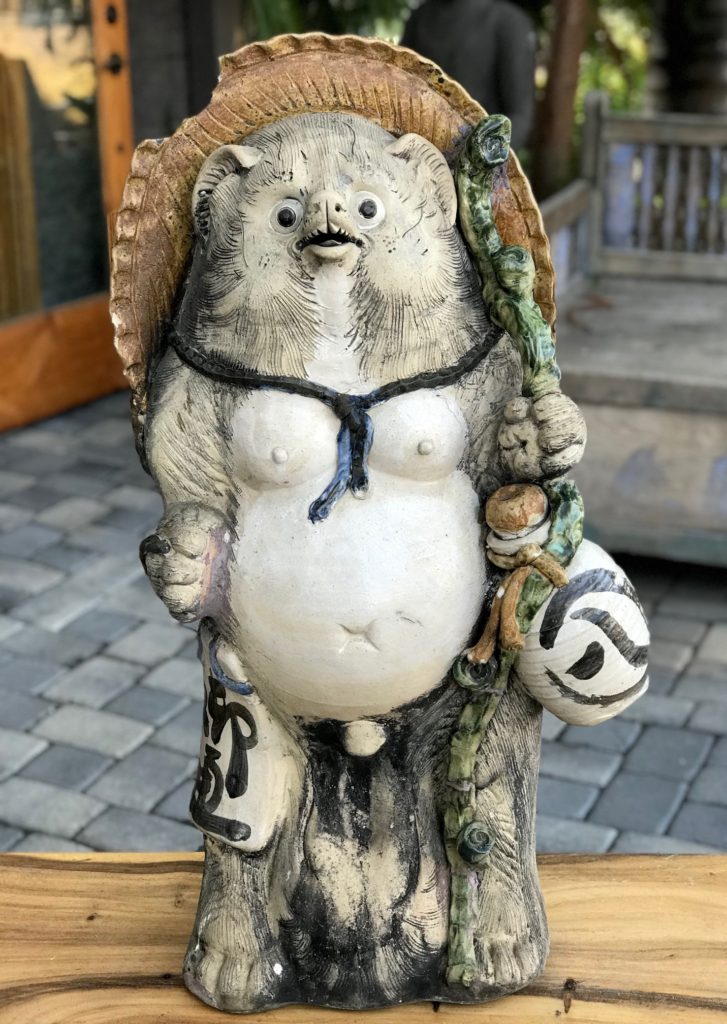 Japanese Tanuki statues, Shigaraki Ceramics, Japan, mid 20th century ...